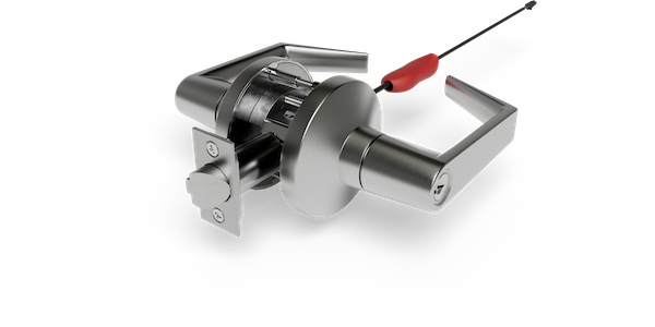 Command's LPC190-HD, Motorized Latch Retraction in a Cylindrical Lock